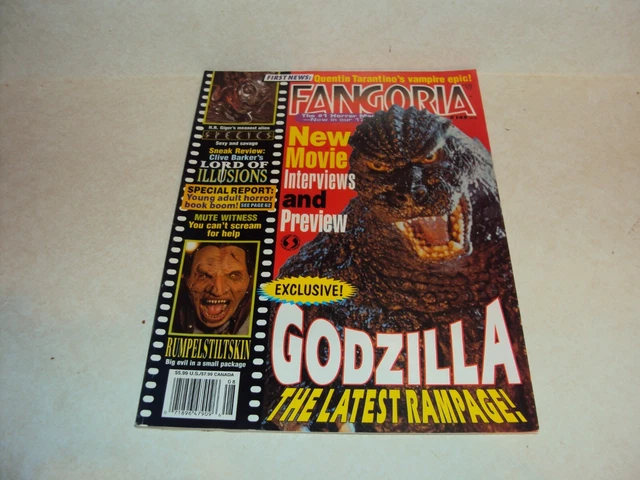 FANGORIA VINTAGE MAGAZINE Anni 80 Horror Rumpelstilskin Specie Godzilla ...