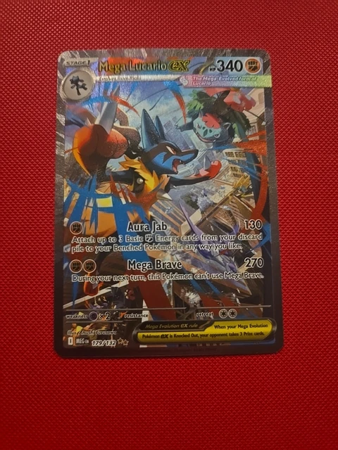 POKÉMON TCG MEGA Lucario EX Card 179/132 Mega Evolution SIR - NM/Mint £ ...