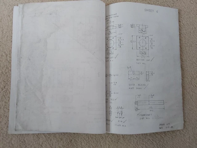 LIVE STEAM ENGINE James Booths Rectilinear Engine Drawings / Plans £15. ...