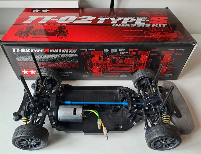 WITH HOP-UPS TAMIYA TT-02 Type-S 56800 RC Chassis (Built But Not Run ...