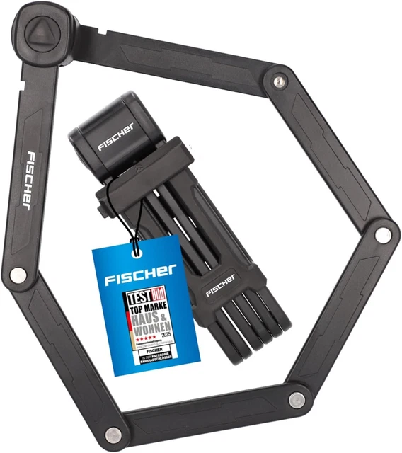FISCHER FOLDING LOCK with Bracket and 2 Security Keys £26.56 - PicClick UK
