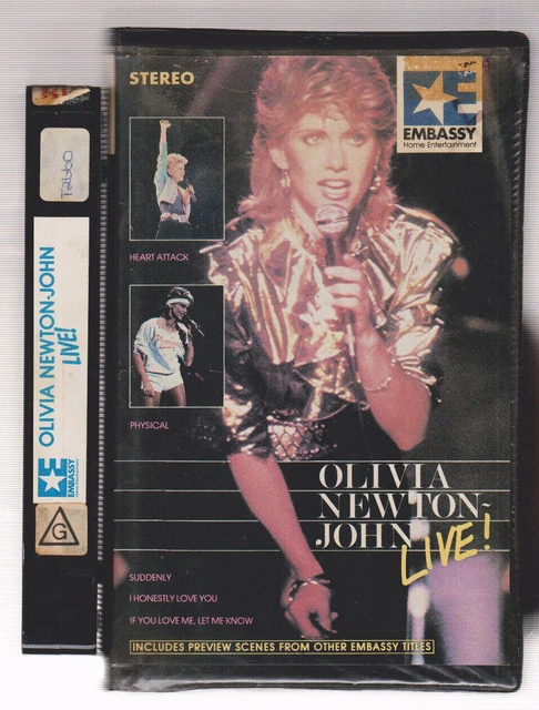 RARE VHS VIDEO Tape Ex-Rental Clamshell olivia newton-john live vhs Embassy EUR 82,02 - PicClick FR