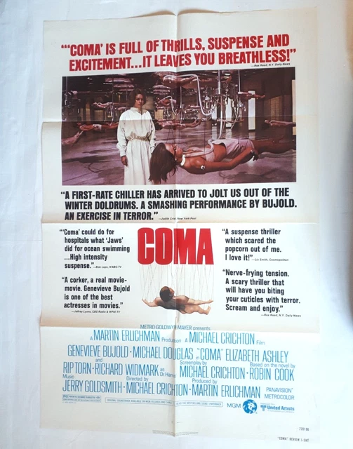 COMA ORIGINAL POSTER US 1SHEET ONE-SHEET 27x41" 1978 £40.00 - PicClick UK