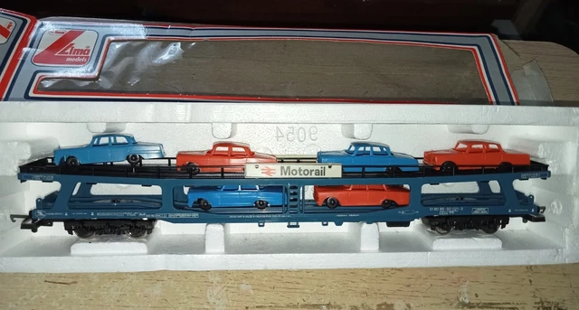 VINTAGE LIMA MOTORAIL 30 9053 Model Railway Carriage Car Transporter 1:87 £9.00 - PicClick UK