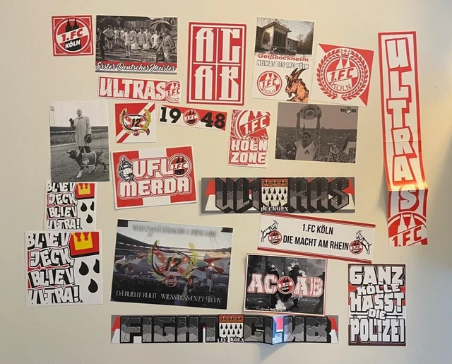 20 AUFKLEBER/ STICKER Ultras 1. FC Köln, Fans l Sammlungsauflösung ...