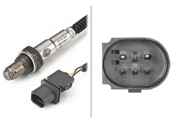 LAMBDA OXYGEN O2 Sensor Front Hella 6Pa 009 166-811 P New Oe ...
