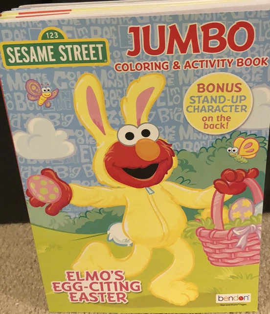 SESAME STREET ELMO'S Egg-Citing Easter Jumbo Coloring & Activity Book ...