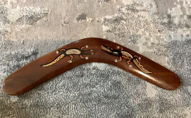 TRADITIONAL WOODEN BOOMERANG Made In Australia - Souvenir £3.99 ...