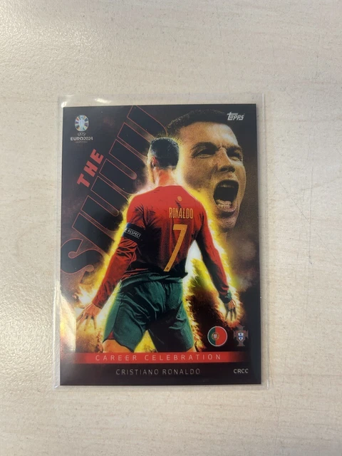 TOPPS MATCH ATTAX Euro 2024 Cristiano Ronaldo Career Celebration Siuuu Rare £95.79 - PicClick UK