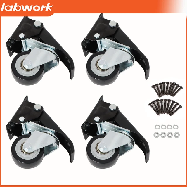 4PCS WORKBENCH CASTER Wheels Kit Retractable heavy duty Furniture Table ...
