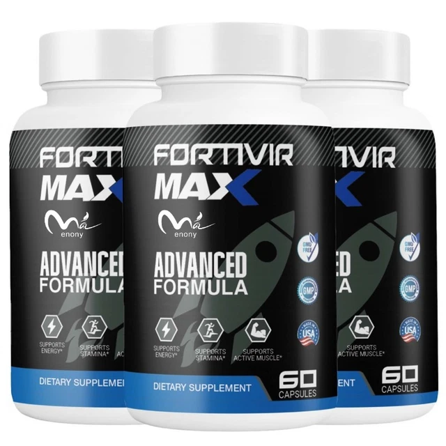 (3 PACK) FORTIVIR Max Capsules for Men, FortivirMax Male Health Support ...