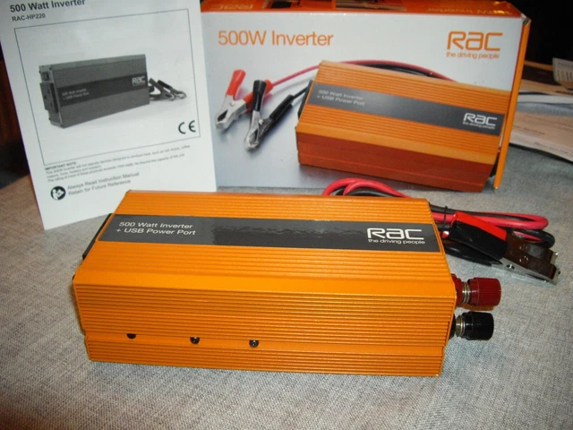 RAC – HP220 – 500 Watt Inverter – 12V DC to 230V AC converter ...