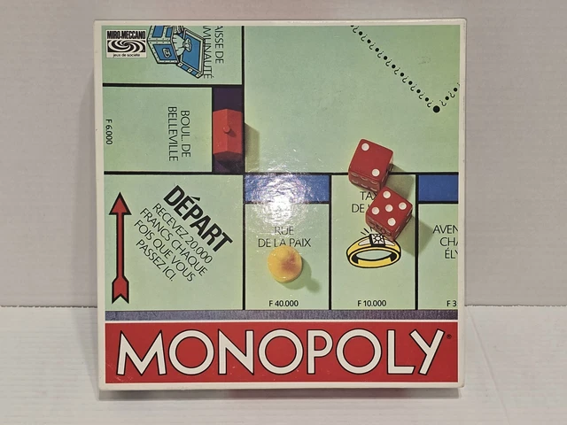 VINTAGE MONOPOLY FRENCH Board GAME Le Celebre Jeu De Societe 1985 ...
