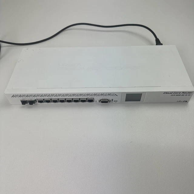 MIKROTIK CCR1009-8G-1S-1S+ 8-PORT 10/100 Wired Router w/ Power Cable ...