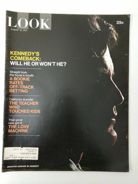 LOOK MAGAZINE AUGUST 10 1971 John F Kennedy JFK Ted Kennedy £8.97 ...