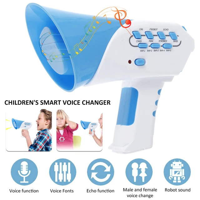 VOICE CHANGER ROBOT Megaphone Amplifier 12 Sound Effects Kid Toy Xmas ...