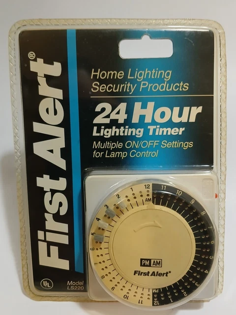 FIRST ALERT 24 Hour Lighting Timer Model LS220 Home Security Prevention ...
