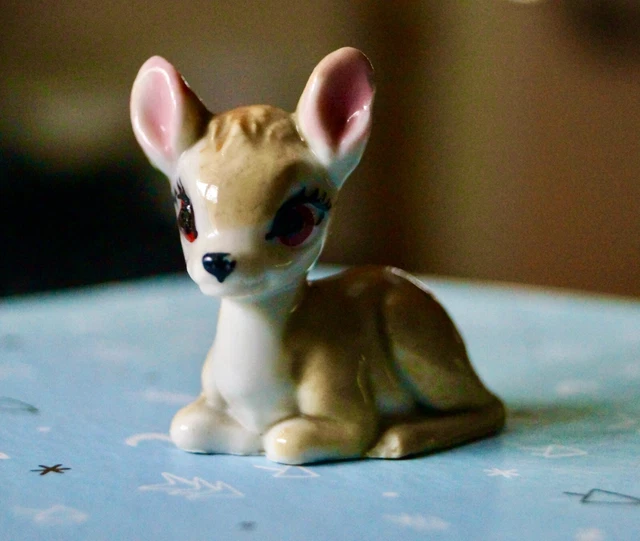 VINTAGE WADE DISNEY 1960"s Bambi Deer, Miniature Porcelain Ornament ...