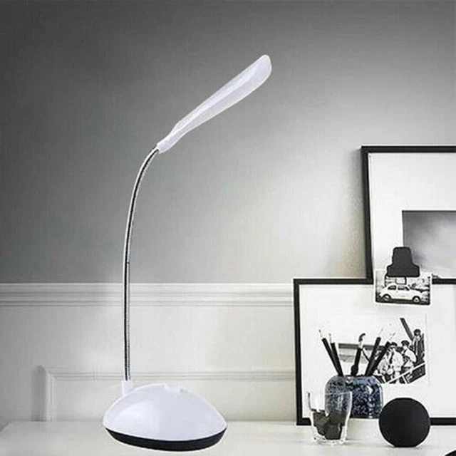 FLEXIBLE LED READING-LIGHT Dimmable Desk Battery Operated Bedside Table ...