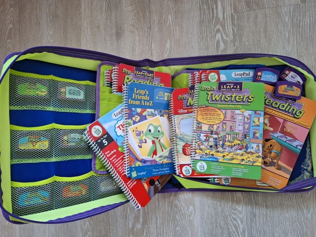 LEAP FROG LEAP Pad Learning System Outer bag with books and cassettes ...