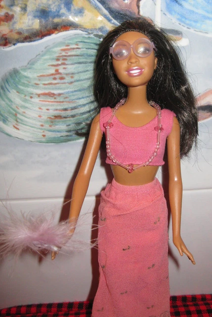 MATTEL AA BLACK BARBIE~NIKKI BEACH DOLL~BEAUTIFUL BRANDI FACE~BendLeg ...