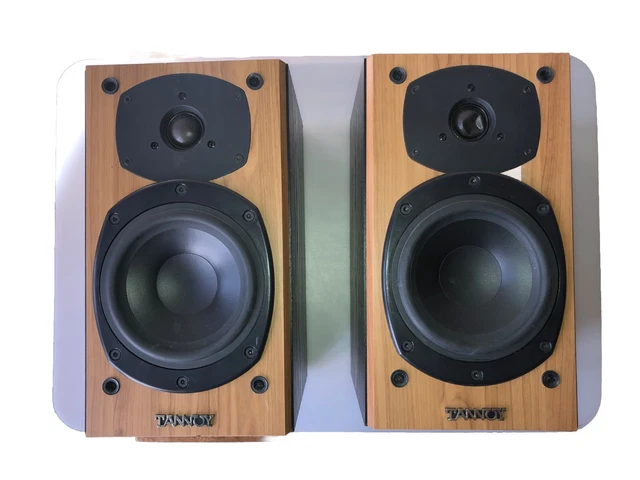 TANNOY MERCURY M1 -Cherry Bookshelf Speakers 2 way Bass Reflex ...