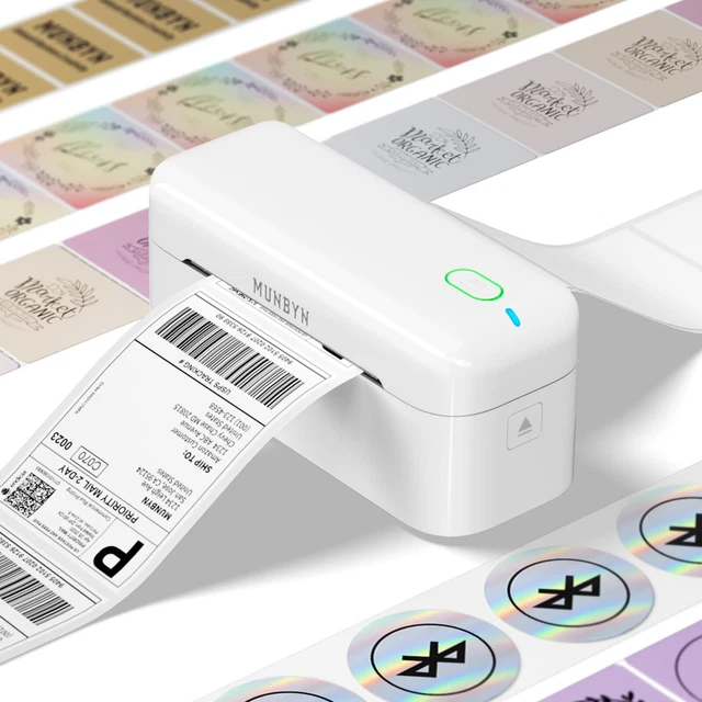 MUNBYN BLUETOOTH THERMAL Printer 4x6 Shipping Label Printer for Windows ...