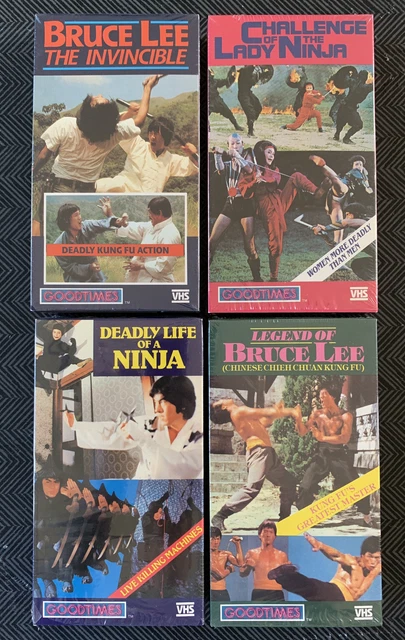 NINJA 4 PACK / Bruce Lee VHS Lot, Box set (legend Of, Curse Of The ...