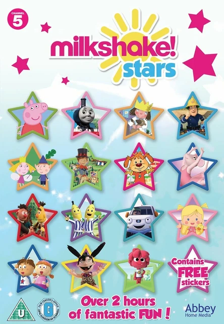 MILKSHAKE! STARS (DVD) New! CBeebies Tickety Tock, Peppa, Igam Ogam ...