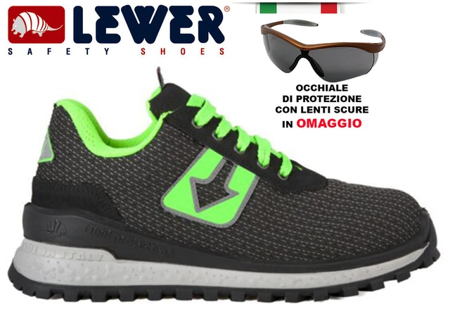 SCARPA ANTINFORTUNISTICA DA Lavoro Uomo Lewer Nizza S3 Antiolio - Made ...