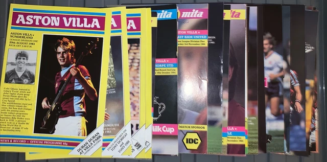 ASTON VILLA HOME programmes 1983/84, 84/85 & 85/86 x23 £6.95 - PicClick UK