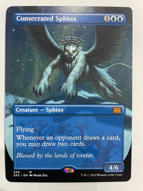 MTG MAGIC CONSECRATED Sphinx - Borderless Full Art - Double Masters ...
