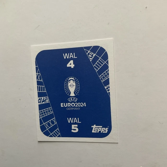 TOPPS UEFA EURO 2024 Aufkleber Wales Nico Williams Joe Rodon No Wal 4 5 ...