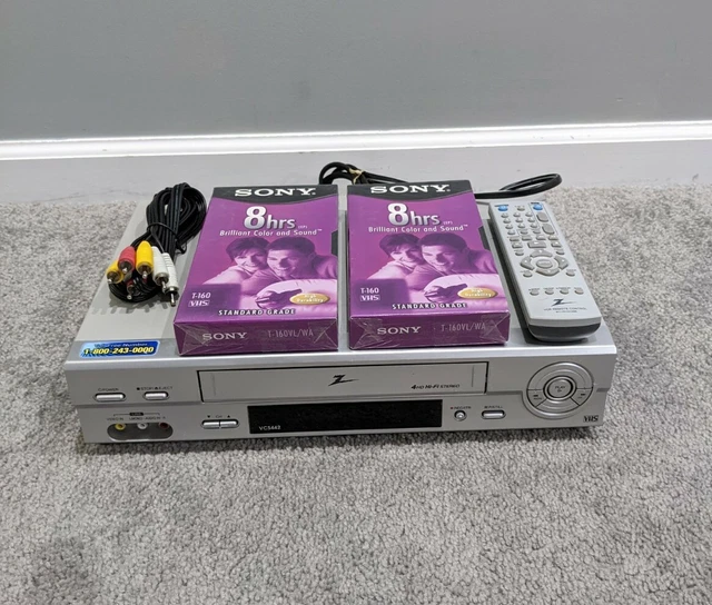 ZENITH VCR VHS Player Recorder 4 Head Hi-Fi Remote Cables CLEANED ...