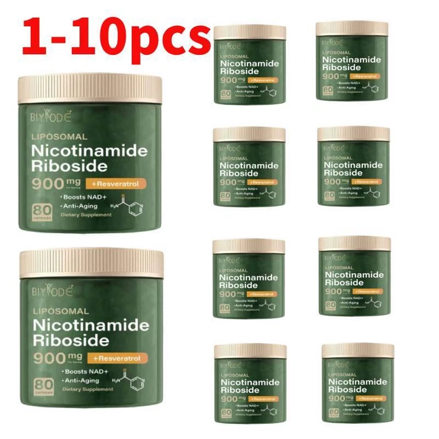 NICOTINAMIDE RIBOSIDE +RESVERATROL NAD+ Supplements 900mg Anti~Aging 80 ...