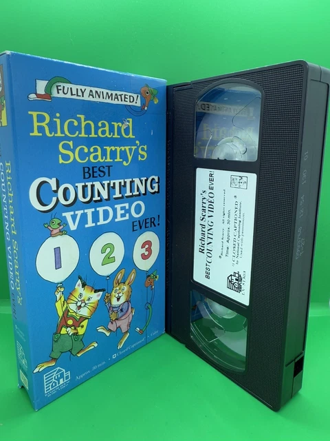RICHARD SCARRY'S BEST Counting Video Ever VHS Tape 1989 Kids ...
