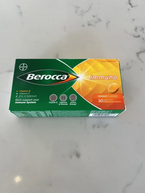 BEROCCA IMMUNO | Orange Flavour | Effervescent Tablets | Sugar-Free ...
