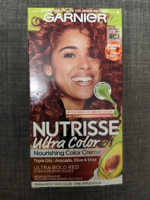 GARNIER NUTRISSE ULTRA Nourishing Bold Permanent Hair Color Creme RC1 ...