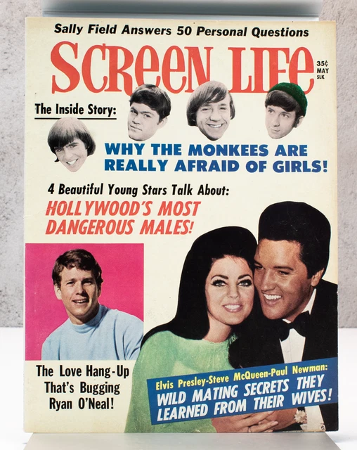 SCREEN LIFE MAGAZINE May 1968 Elvis Monkees Ryan O'Neal Sally Fields £ ...