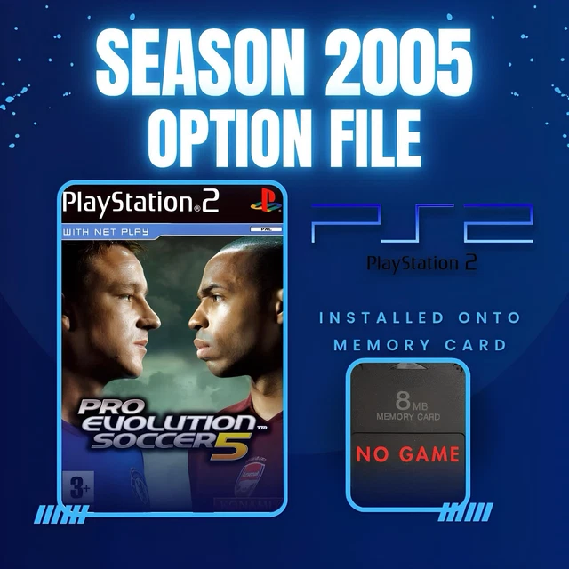 PRO EVOLUTION SOCCER 5 Option File PS2 Memory Card PlayStation 2 Real ...