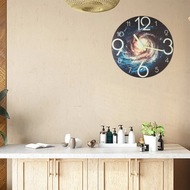 MODERN NIGHT LIGHT Clock Large Wall Clock with Glowing Numbers 12 ...