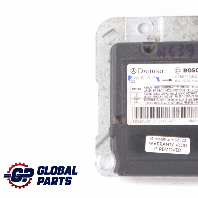MERCEDES VITO W639 Airbag SRS Module Control Unit ECU Air Bag ...