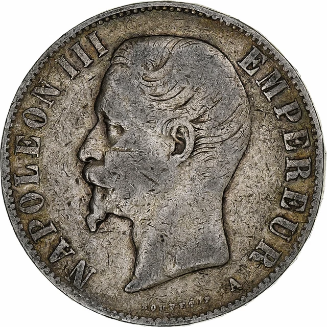 FRANCE, NAPOLÉON III, 5 Francs, Napoléon III, 1856, Paris, Argent, TB ...