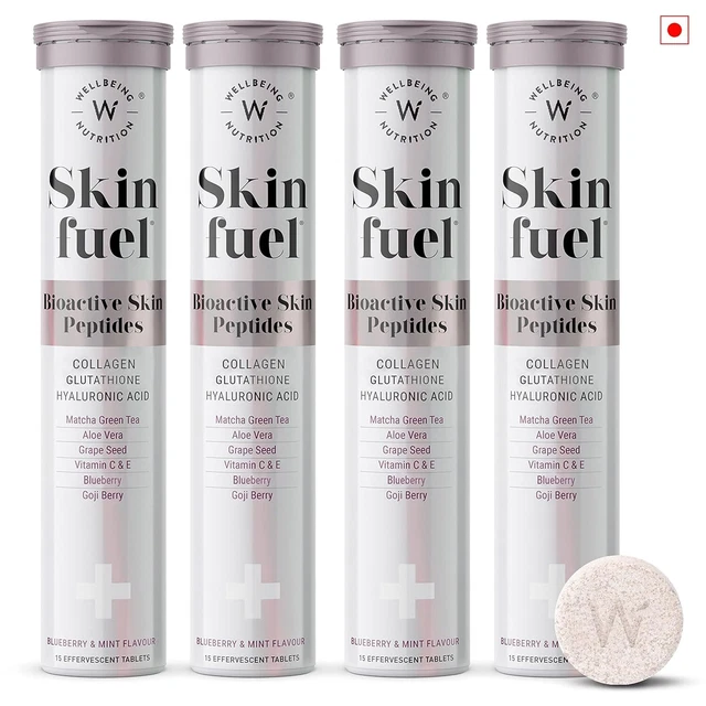 WELLBEING NUTRITION SKIN Fuel Glutathione & Collagen Tablets 15 tab ...