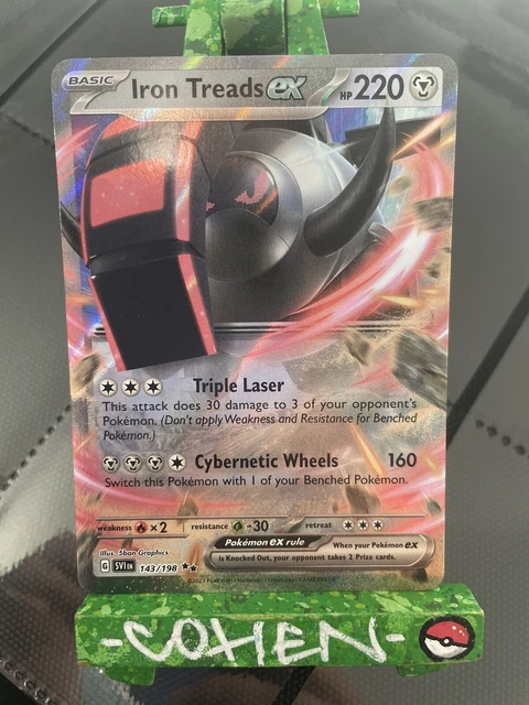 POKÉMON TCG IRON Treads ex Scarlet & Violet Base Set 143/198 Holo ...
