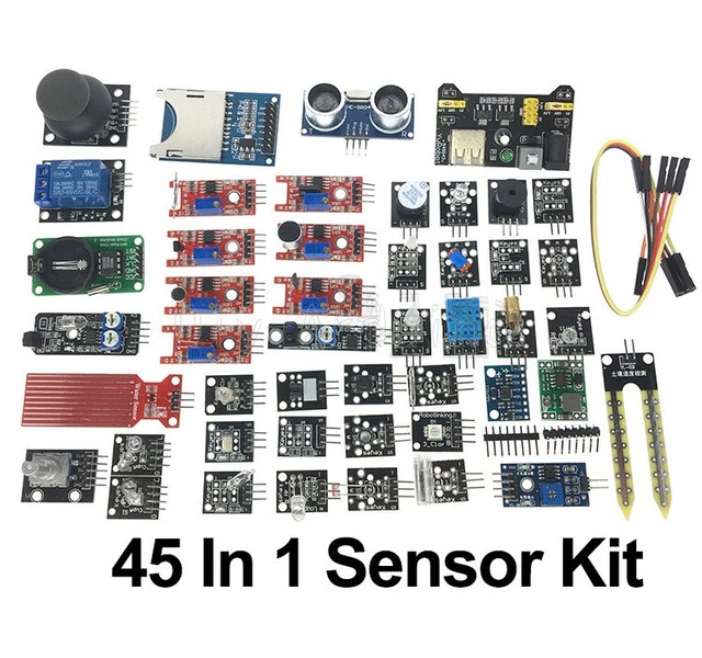 45 In 1 Sensor Module Starter Set Kit For Arduino Raspberry Pi