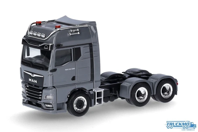 HERPA MAN TGX GX 33.580 6x4 Zugmaschine grau ZY.HE095-4488 EUR 37,75 ...