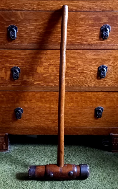ANTIQUE 19TH CENTURY Shipwrights Long Handle Caulking Hammer Mallet £57 ...