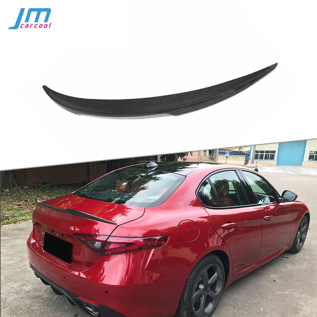 FOR ALFA ROMEO Giulia Sedan Carbon Fiber Rear Trunk Spoiler Boot Wing ...