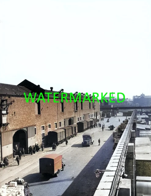 LIVERPOOL OVERHEAD RAILWAY+HUSKISSON Dock View (3) Nov 1955.. 8X11. A4 ...
